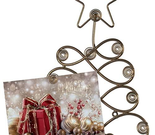 Red Co. Christmas Tree Card Holder Wall Mounted Decorative Rack in ...