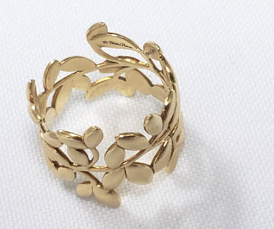 VTG TIFFANY & CO. PALOMA PICASSO 18K YELLOW GOLD OLIVE LEAF BAND RING *SIZE 5 | eBay