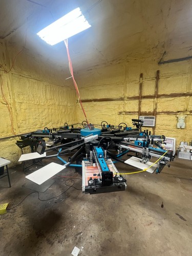 WORKHORSE SABRE AUTOMATIC SCREEN PRINTING PRESS / 10 STATION / 8 COLOR ...