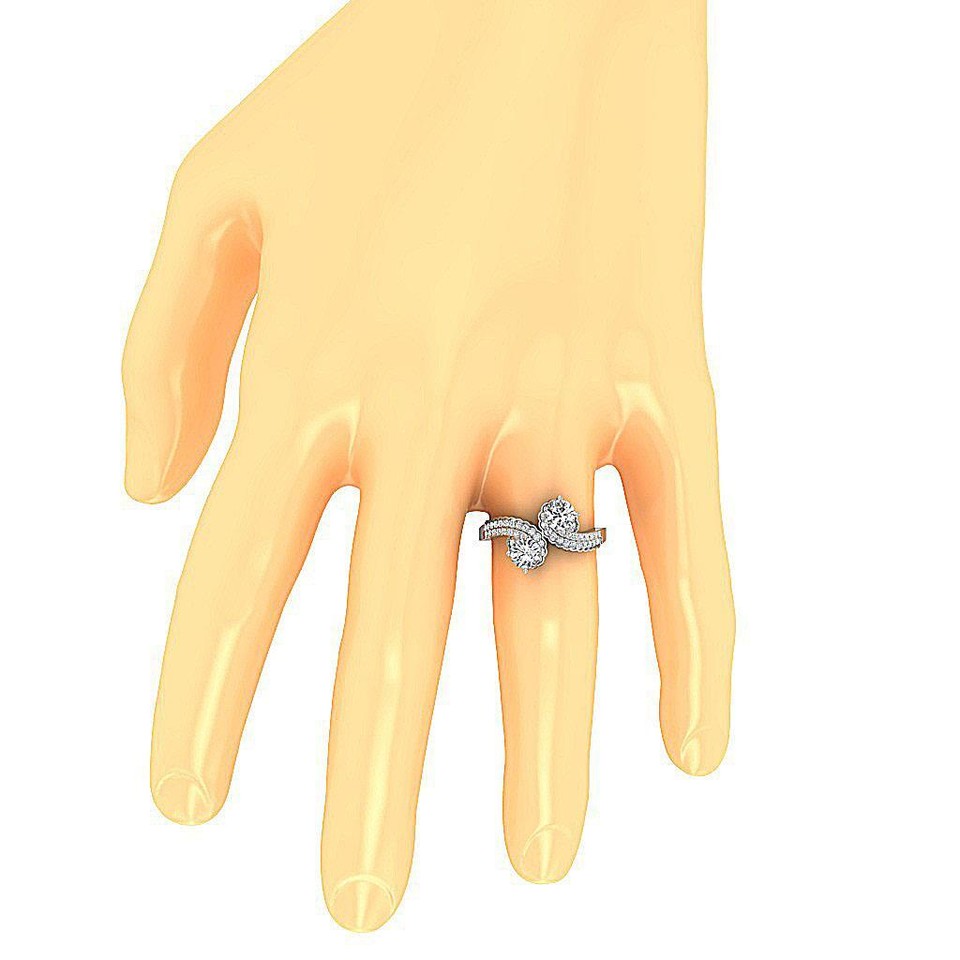 Forever Us 2 Stone Solitaire Engagement Ring Diamond SI1 G 1.50 Ct ...