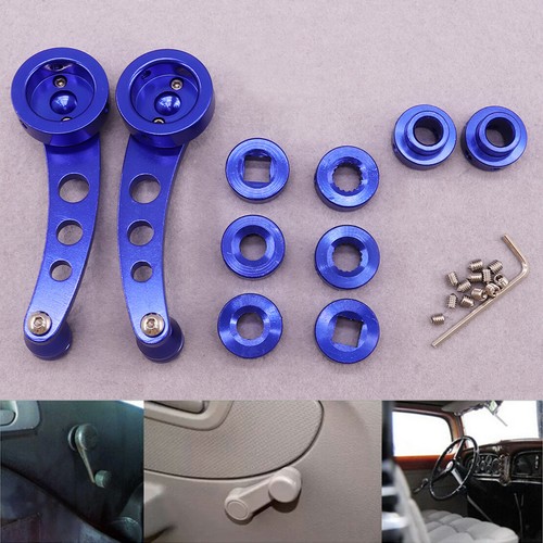 Blue Aluminum Car Inner Manual Door Window Winders Crank Handles ...