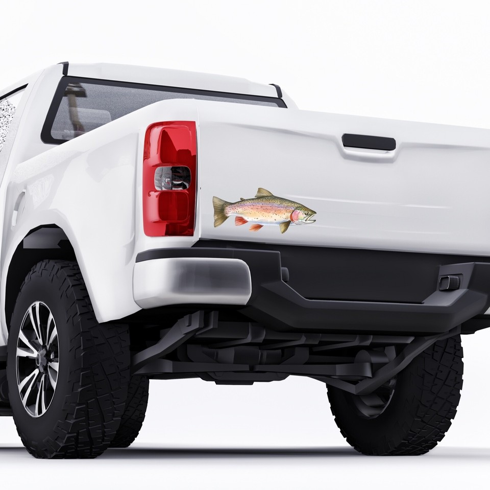 Rainbow Trout Sticker Fishing Vinyl Stickers Decal Brown Car Truck ...