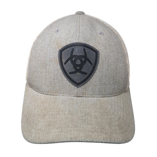 Ariat Logo Patch Snapback Trucker Hat Gray One Size Mesh Back Flexfit | eBay