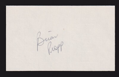 Brian Propp ( Debut 1979 ) FLYERS BRUINS SIGNED AUTOGRAPH AUTO 3x5 ...