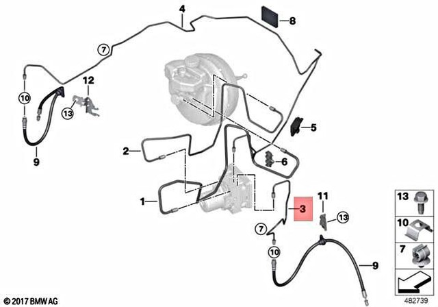 Genuine BMW X3 M X4 F97 F98 G01 G02 PIPE CONNECTION LEFT M12/M10 ...
