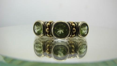 Lagos Peridot Sterling Silver & 18K Gold Ring Size 7 | eBay