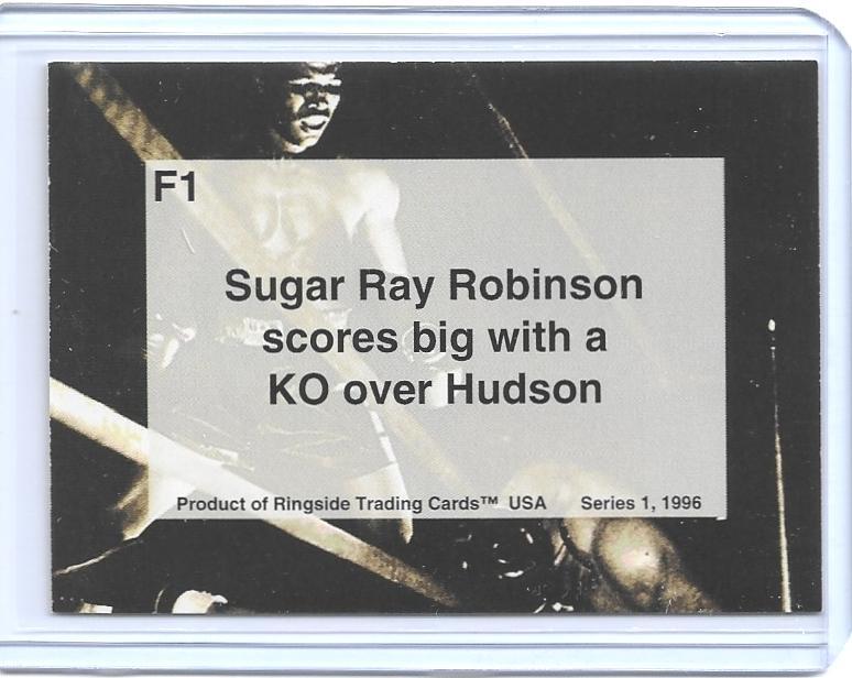 1996 RINGSIDE "FIGHTS" SUGAR RAY ROBINSON CARD #F1 | eBay