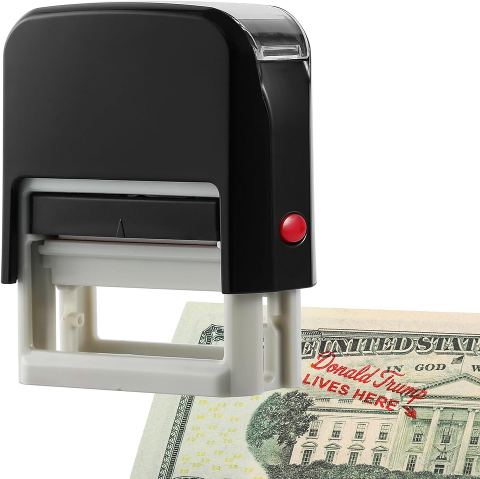 Donald Trump Lives Here Stamp, Self Inking Stamp for Money, Trump ...
