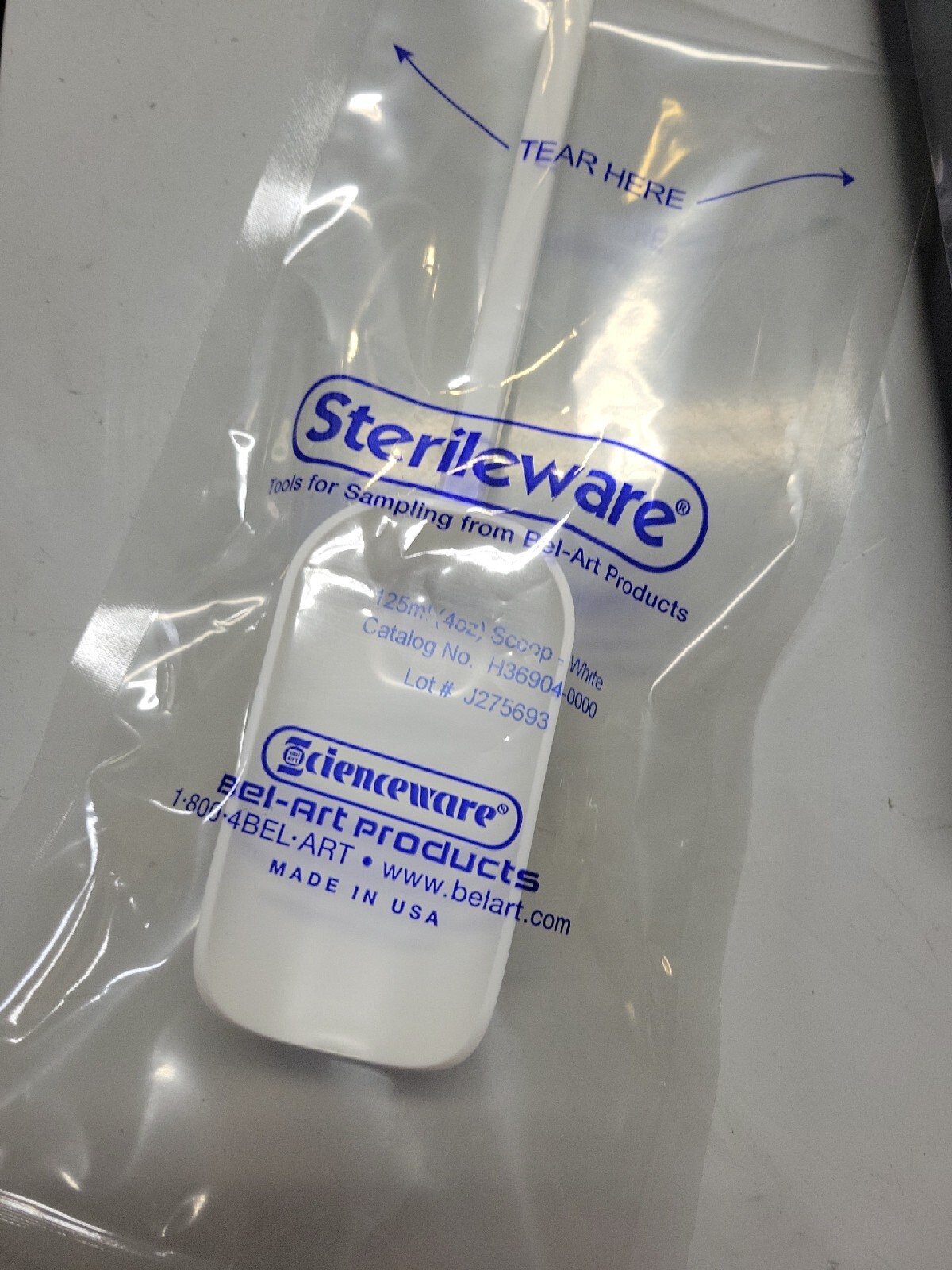Case of 25 Sterile Sampling Scoops 125 mL 4 oz SP Bel-Art Sterileware WHITE | eBay