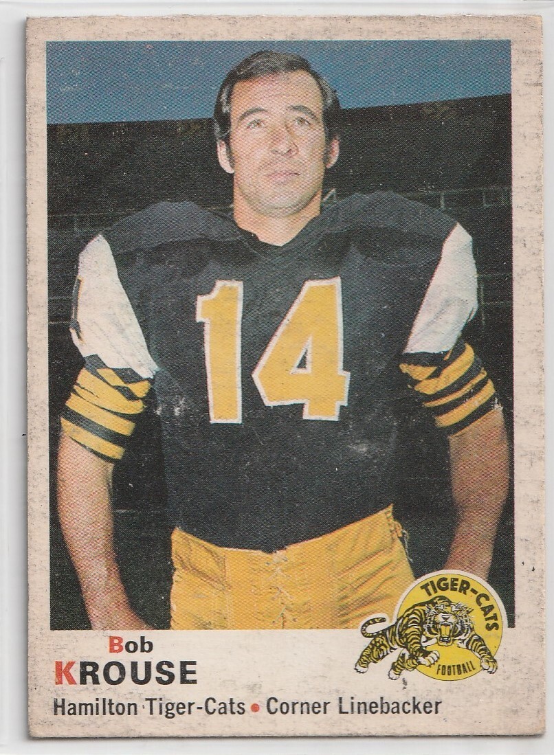 1970 OPC CFL Football #21 Bob Krouse Hamilton Tiger Cats | eBay