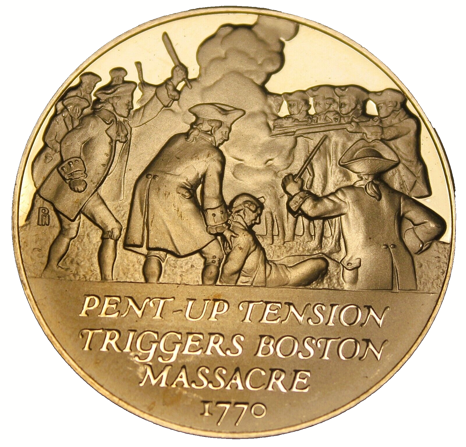 American Revolution 1770~Boston Massacre 5 Dead, 6 Wounded~Bronze Proof ...