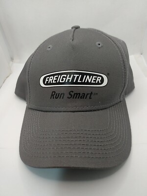 Freightliner Semi Trucks Run Smart Gray with Logo Strapback Cap/Hat New ...