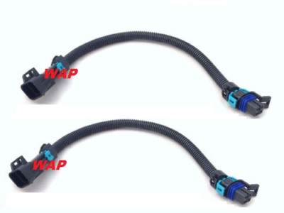 2pcs 12" GM Black Square 4Pin 02 Oxygen Sensor Extension Wire Harness ...