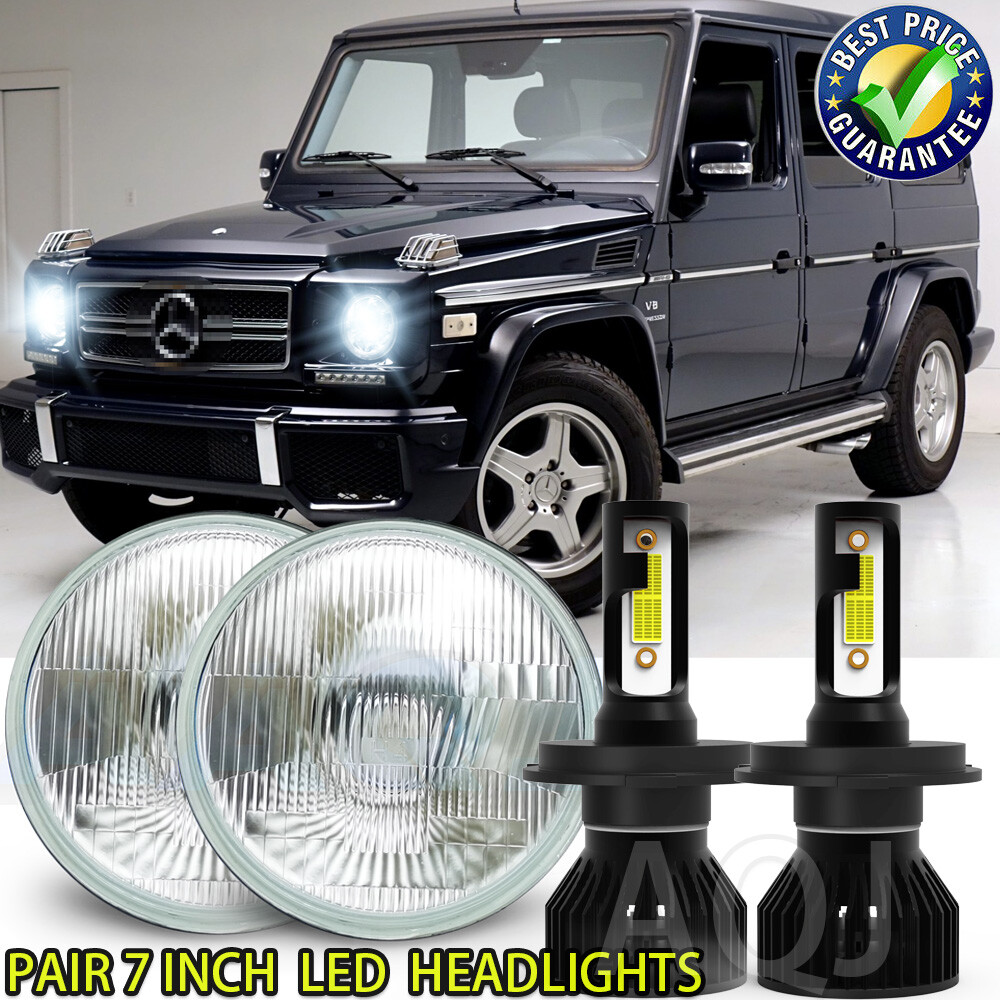 7 inch Led Headlights For Mercedes Benz G500 G55 AMG 2002-2003 2004 ...