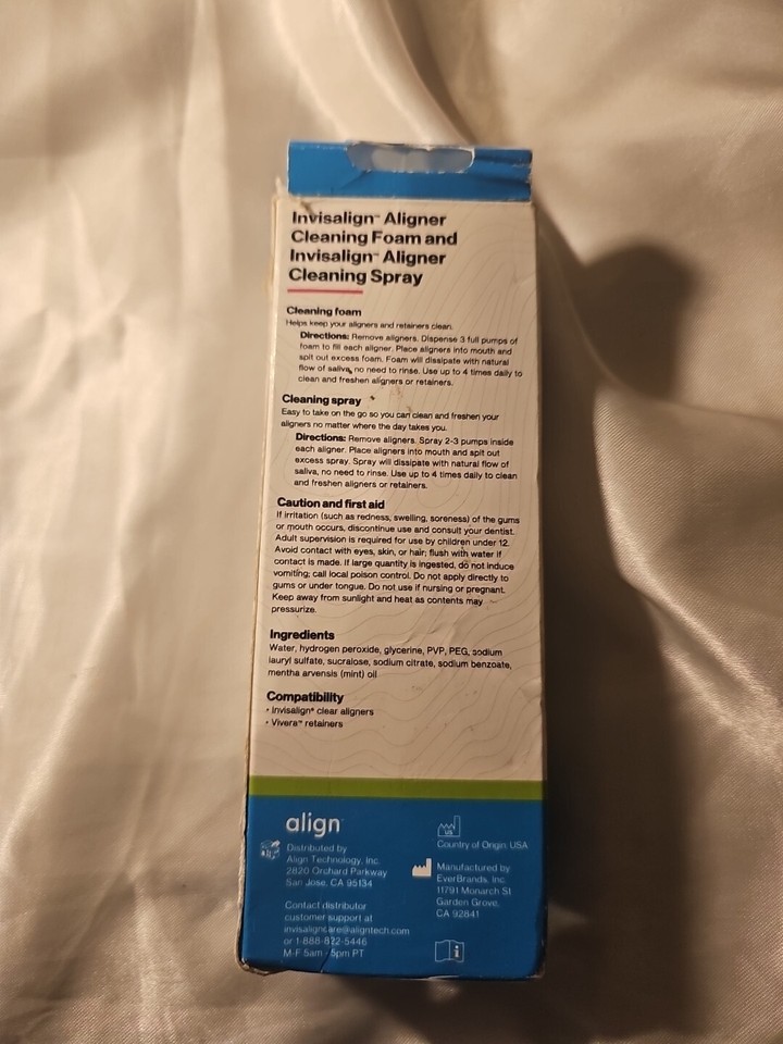 Invisalign Essentials Kit Cleaning Foam Spray Whitening Pen Aligner 02/ ...