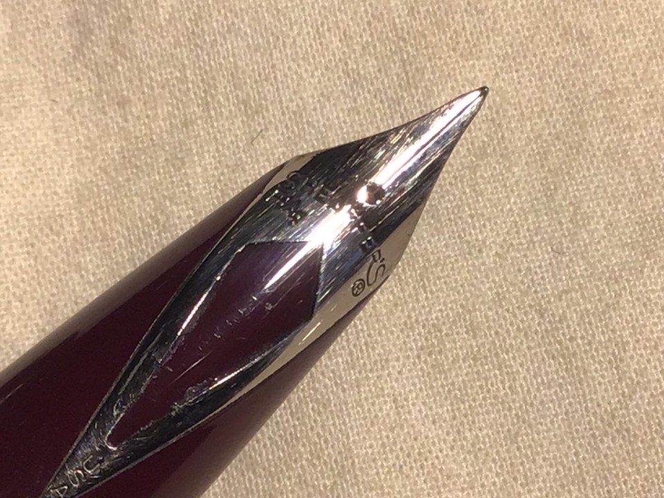 SHEAFFER PFM I FOUNTAIN PEN c1960s, BURGUNDY/CHROME LOOK!! | eBay