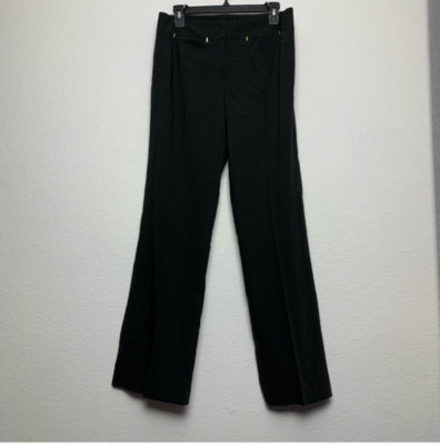 Escada virgin wool black slacks pants trousers 36 S A6 | eBay