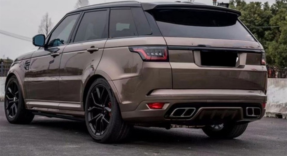 Black Rear Bumper Exhaust Pipe For Land Rover Range Rover Sport SVR ...