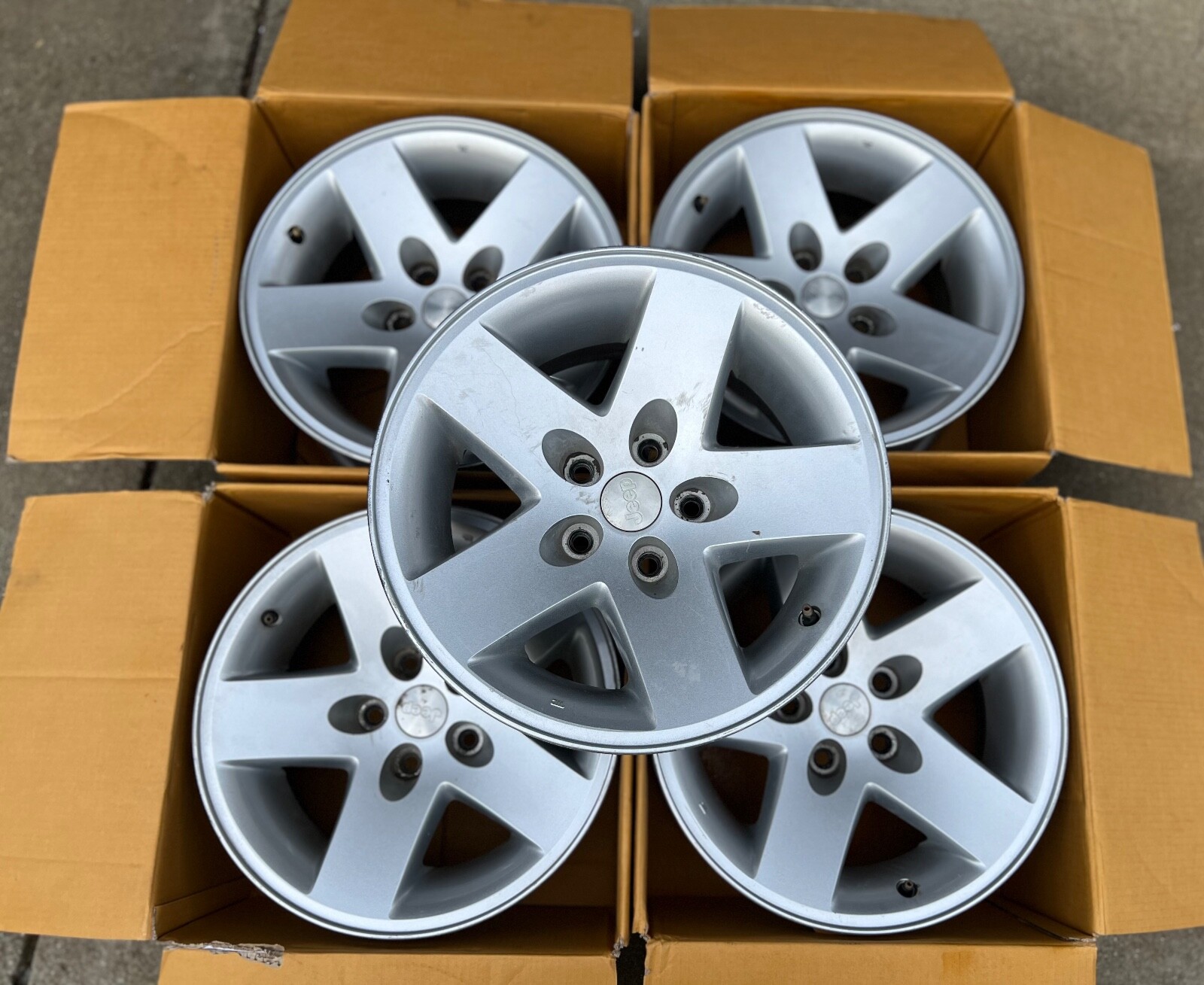 2003-2006 Wrangler Rubicon TJ LJ 16" Moab Aluminum Wheel 16x8 5 Spoke ...