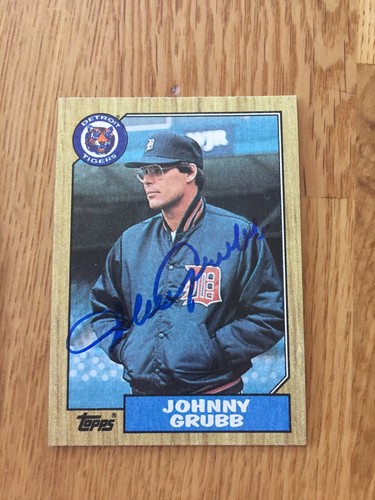 Detroit Tigers Johnny Grubb signed 1987 Topps Card | eBay