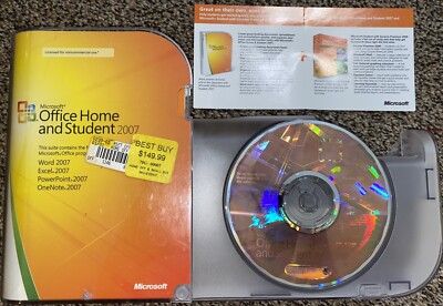 Microsoft Office Home And Student 2007 With CD Product Key for 3 PC ...