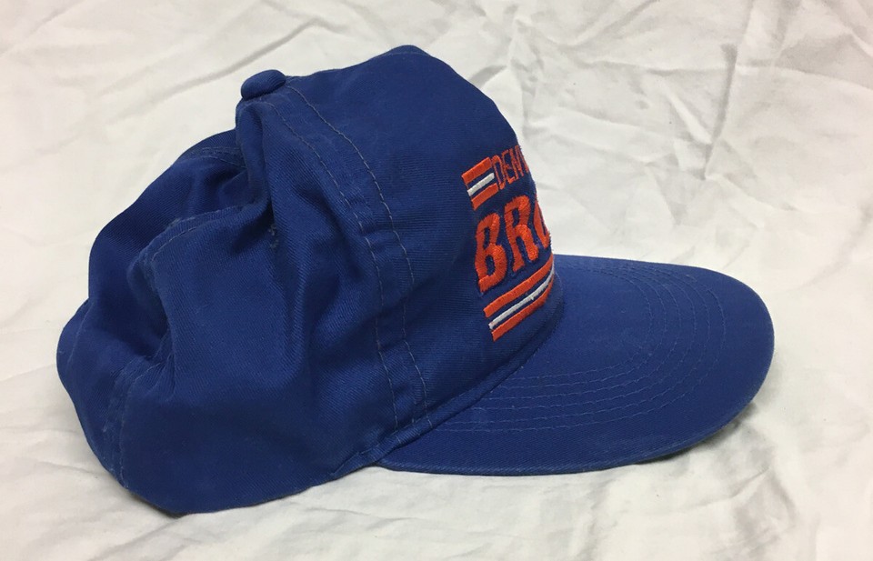 Vintage 80s NFL Denver Broncos Young An Ball Cap Hat Plastic Snapback ...