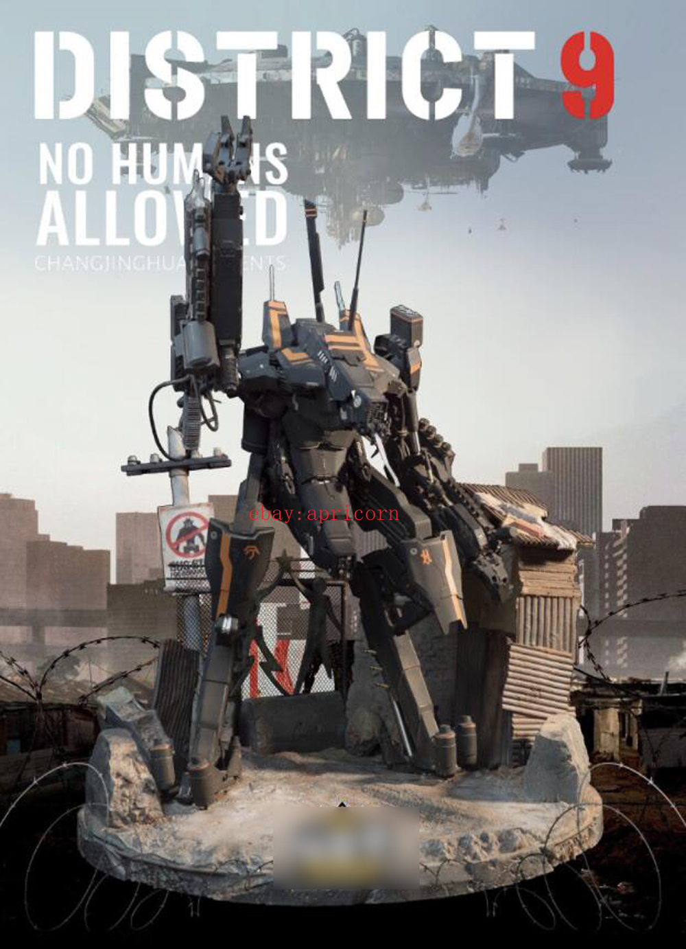 District 9 Prawns Scene Mecha CJH001 Statue Figure Collection Model ...