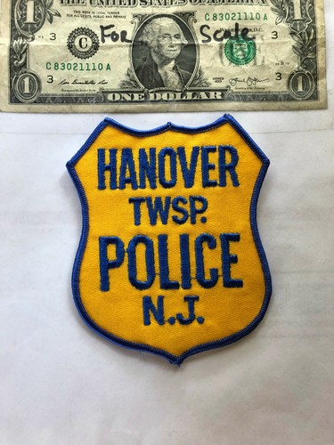 Hanover New Jersey Police Patch (TWSP) un-sewn in Great Shape | eBay