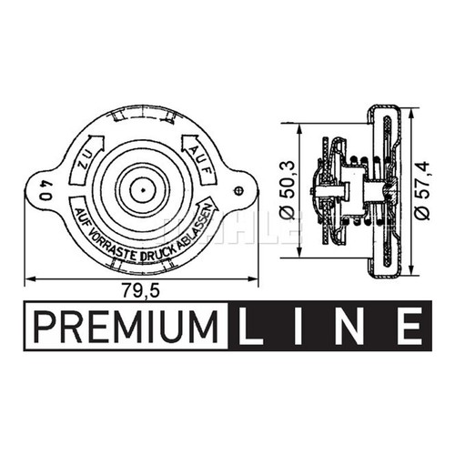 MAHLE Radiator Cap Closure Seal CRB 13 000P Genuine Top German Quality ...