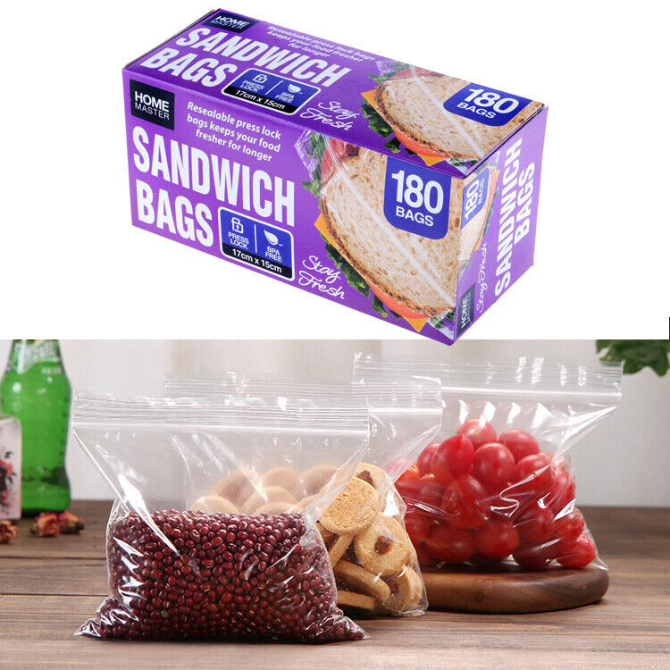 Bags Sandwich Snap Lock 17cm x 15.5cm 180pk | eBay Australia