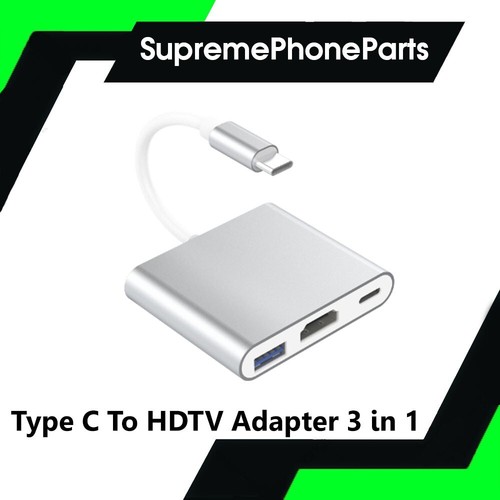 For Phone Android Type C to HDMI USB 3.1 Cable Adapter 4K HD TV Video ...