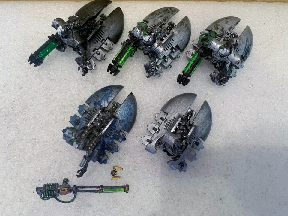 Warhammer 40k Necrons Lokhust Destroyers Squadron x3 & Heavy Destroyer ...