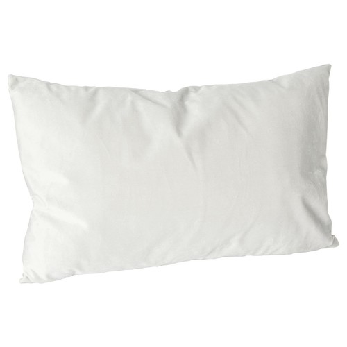1x Cream 60cm x 40cm Rectangle Velvet Cushion Large Scatter Cushions ...