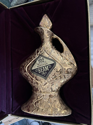 Jim Beam Gold Decanter Bottle 162 Months Old Label-EMPTY Vintage C ...
