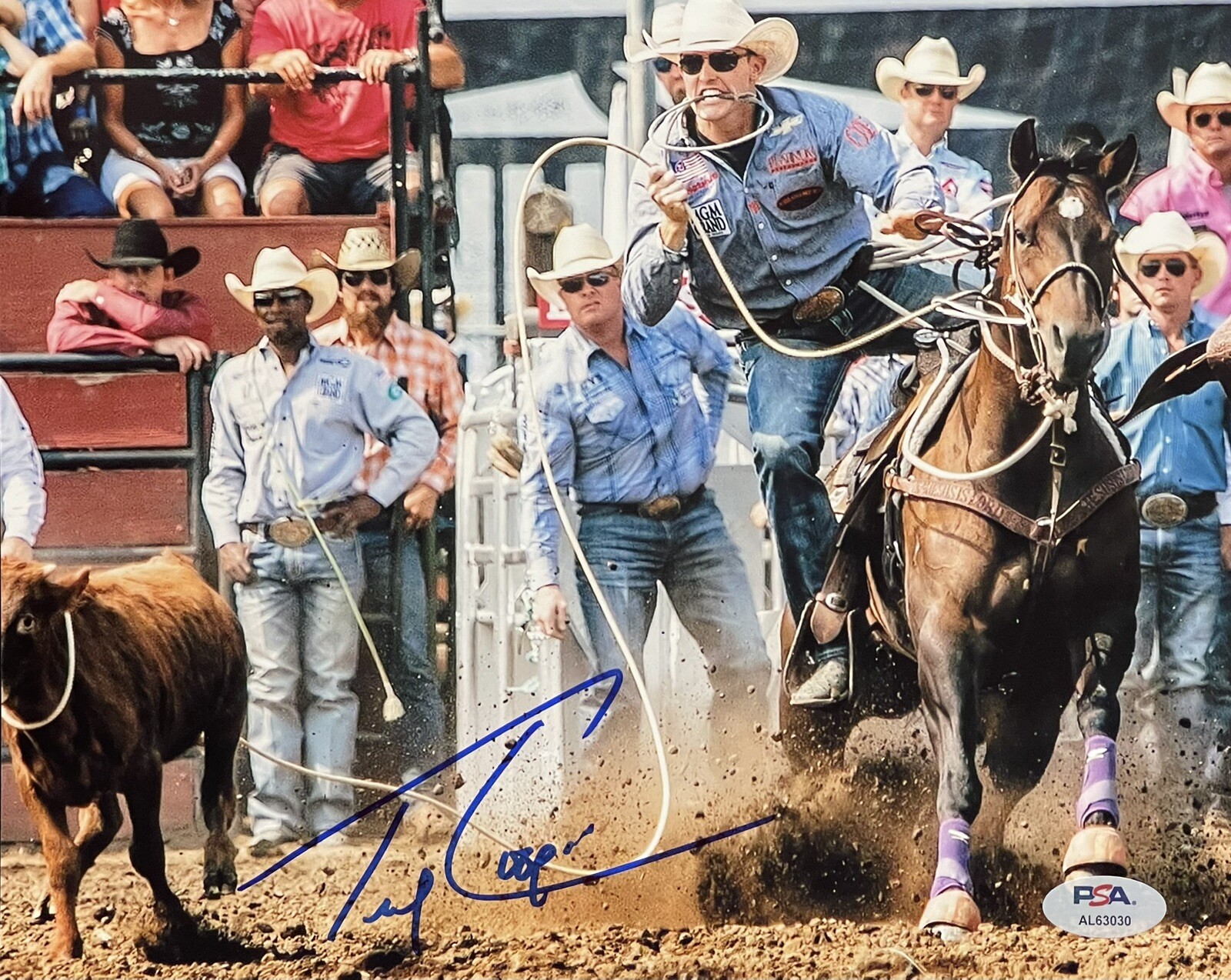 Tuf Cooper Signed Auto NFR Wrangler Rodeo 8x10 Photo Tie Down Roping ...