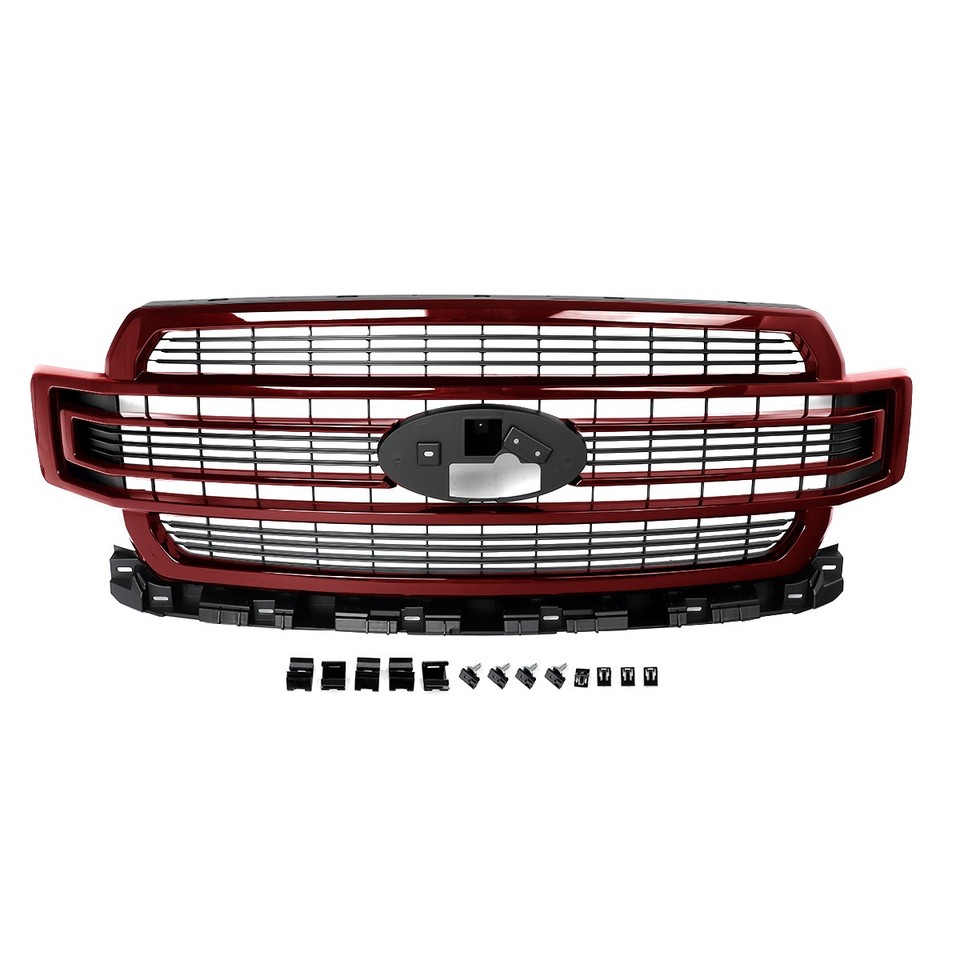 For Ford F-150 F150 2018 2019 2020 Ruby Red Front Upper Grille Grill ...