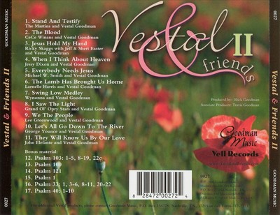 VESTAL GOODMAN VESTAL & FRIENDS, VOL. 2 [BONUS TRACKS] NEW CD 828472002724| eBay
