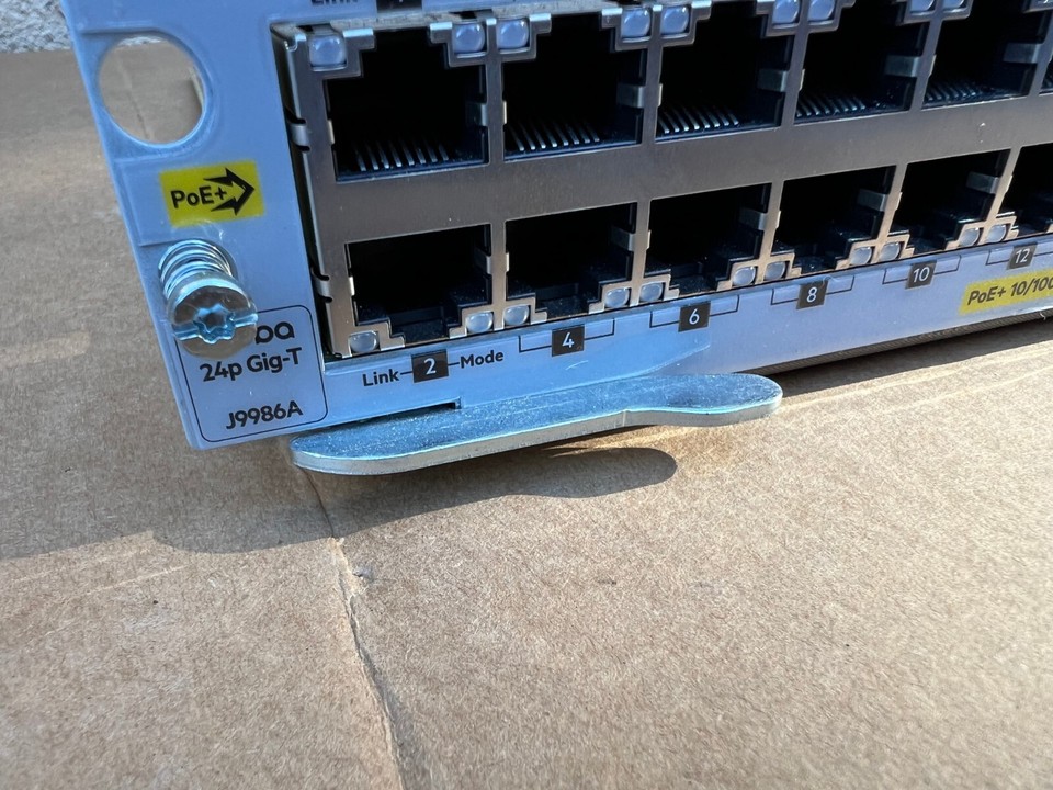HPE/ARUBA 24-PORT POE+ 10/100/1000BASE-T MACSEC V3 ZL2 MODULE J9986A | eBay