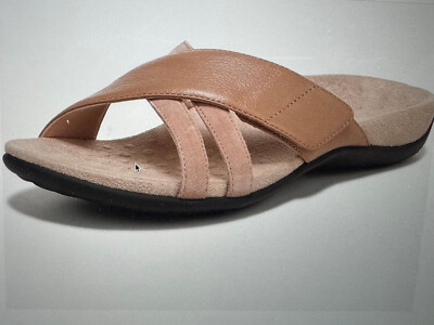 New Vionic Leather Adjustable Sandals/Slides Zarie Ladies 9.5 Medium ...