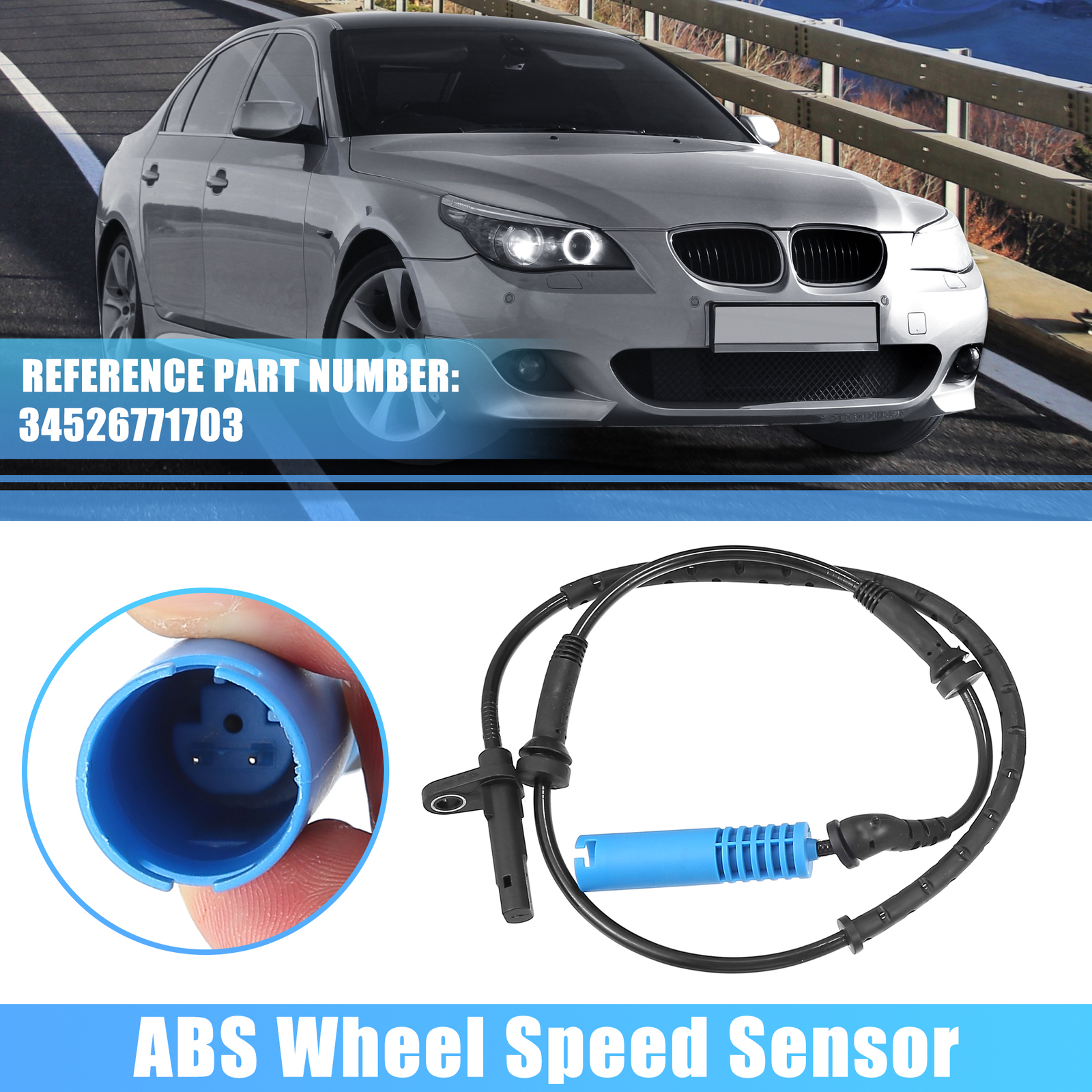 1Pcs Rear Left Right ABS Wheel Speed Sensor for BMW 525i 3.0L No ...
