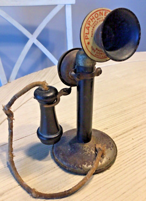 Antique 1920s Plaphone 600 Toy Candlestick Phone GONG BELL MFG. CO | eBay