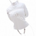 White Asylum Straight Jacket Costume S/M L/XL Body Harness Restraint ...