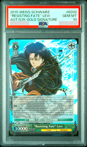 PSA10 Weiss Schwarz Attack on Titan Levi Signed SP AOT/S35-E032SP ...
