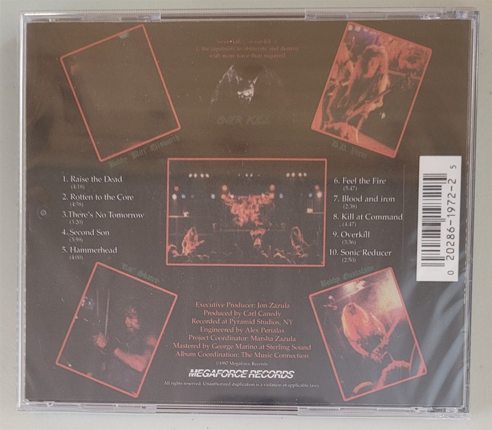 Overkill Feel The Fire New CD Thrash Metal Blitz | eBay