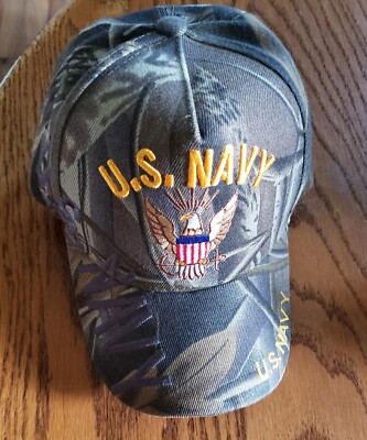 AUGUST SPORTS WEAR INC. U.S. NAVY AMERICAN EAGLE CAMO CAP HAT ...