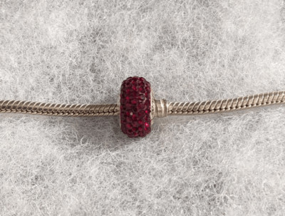 New Pandora Ruby Red Rhinestone Bead - BEAUTIFUL!!! | eBay