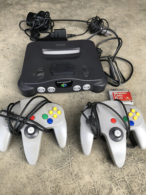 Used Nintendo 64 Bundle: 2 Controllers, Memory Card, & RFU adaptor ...