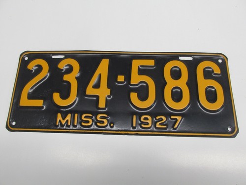 1927 MISSISSIPPI LICENSE PLATE CAR TAG | eBay