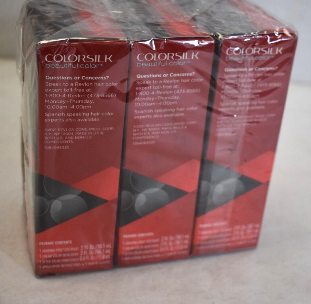(3 Pack) Revlon ColorSilk Beautiful Color 30 Dark Brown New Distressed ...
