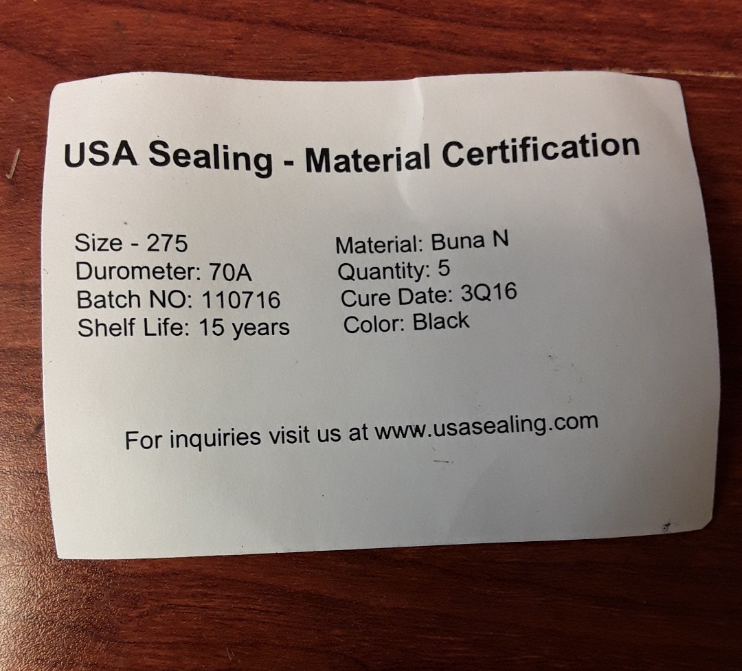 4 Pack USA Sealing Size 275 Durometer 70A Buna N O-Rings | eBay